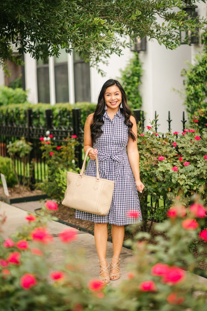 Gingham Tie Waist Dress - Roselyn Weaver